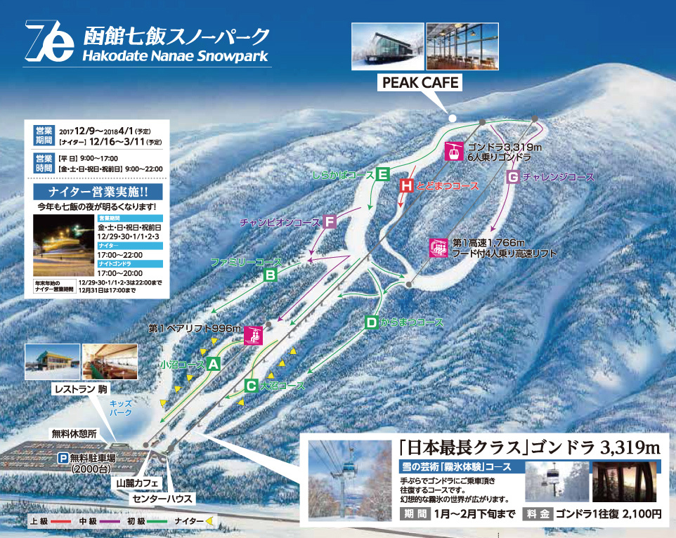 Hakodate Nanae Piste Map / Trail Map