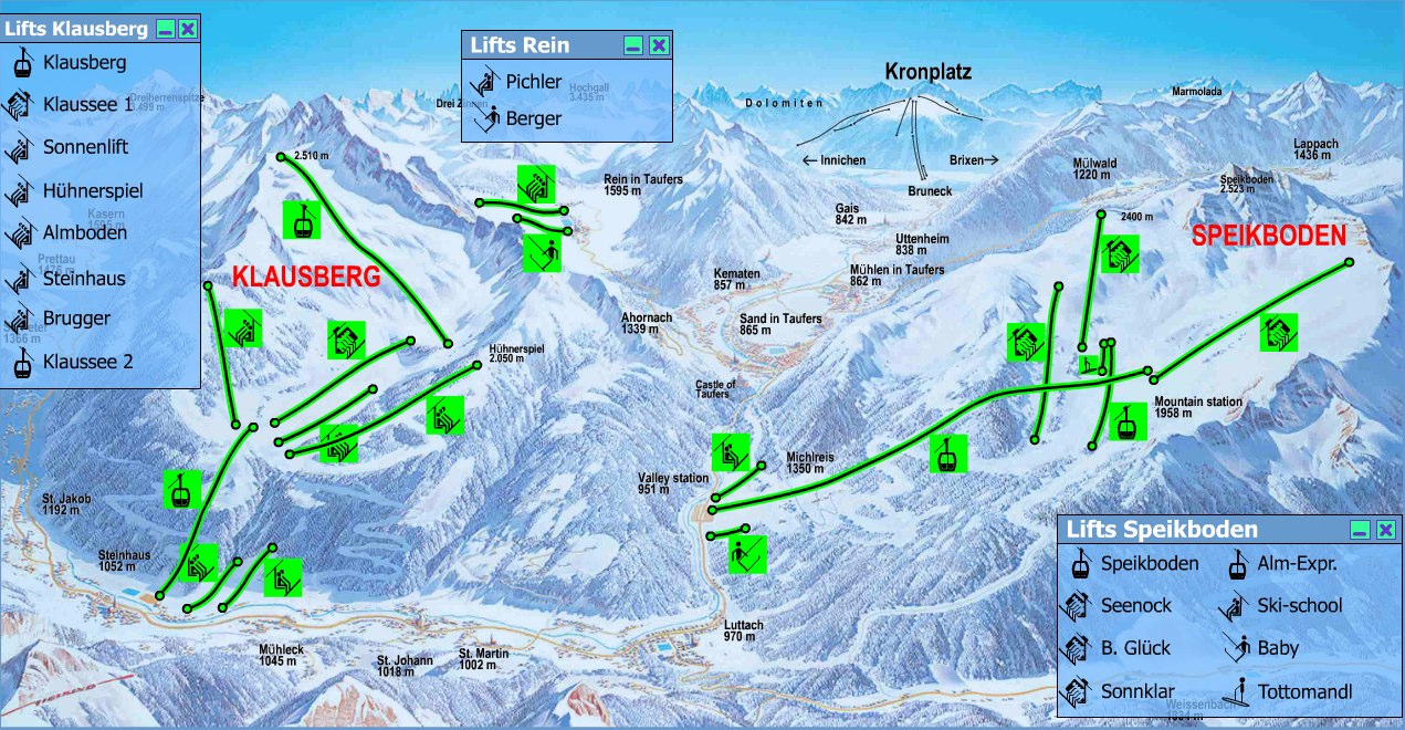 Klausberg Piste Map / Trail Map