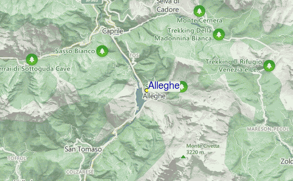 Alleghe Ski Resort Guide, Location Map & Alleghe ski holiday accommodation