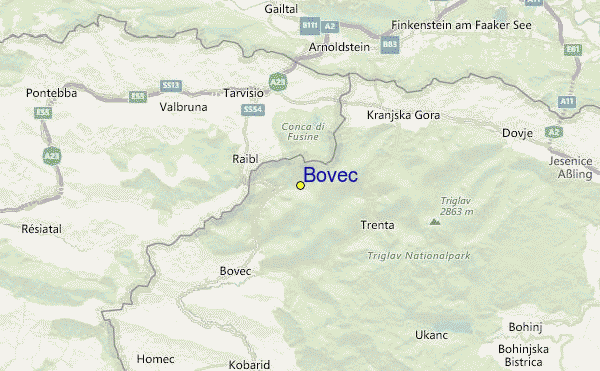Bovec Ski Resort Guide, Location Map & Bovec ski holiday accommodation