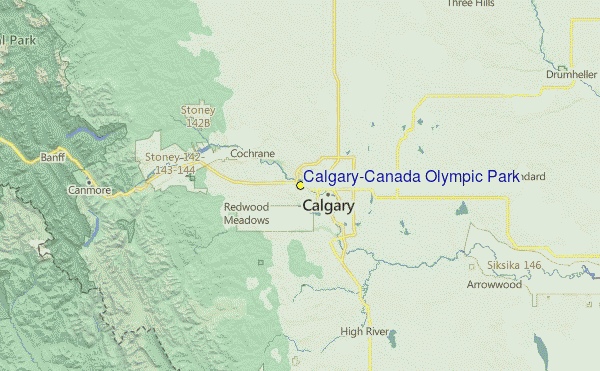 Calgary/Canada Olympic Park Ski Resort Guide, Location Map & Calgary ...