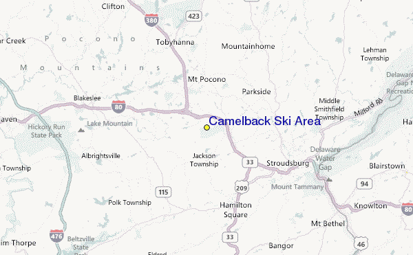 Camelback Ski Area Ski Resort Guide, Location Map & Camelback Ski Area ...