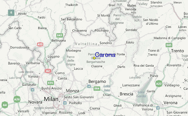 Carona Ski Resort Guide, Location Map & Carona ski holiday accommodation