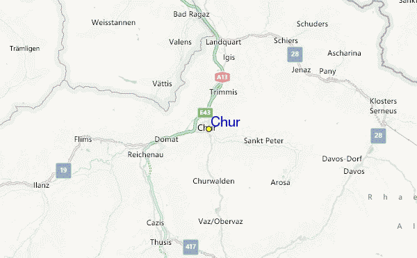 Chur Ski Resort Guide, Location Map & Chur ski holiday accommodation