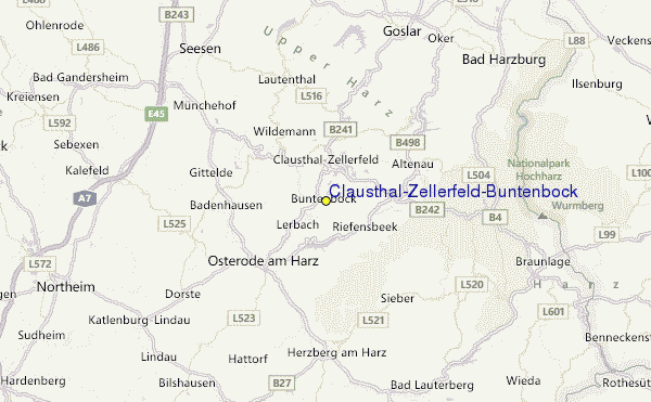 Clausthal-Zellerfeld/Buntenbock Ski Resort Guide, Location Map ...