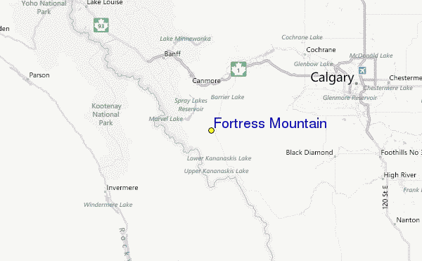 Fortress Mountain Ski Resort Guide, Location Map & Fortress Mountain ...
