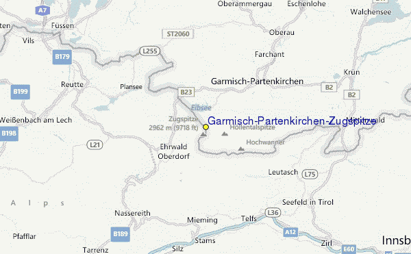 Garmisch-Partenkirchen-Zugspitze Ski Resort Guide, Location Map ...