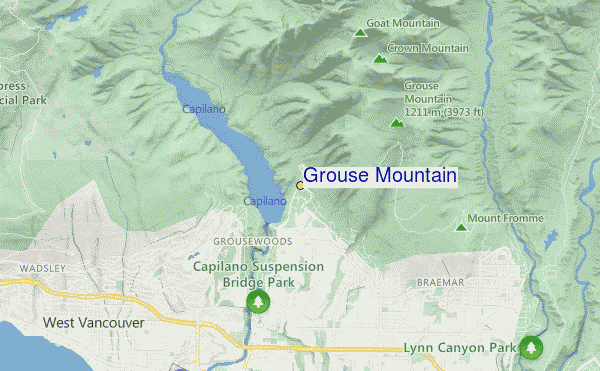 Grouse Mountain Ski Resort Guide, Location Map & Grouse Mountain ski ...