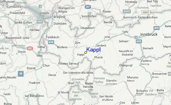 Kappl Ski Resort Guide, Location Map & Kappl ski holiday accommodation