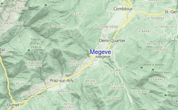 Megeve Ski Resort Guide, Location Map & Megeve ski holiday accommodation