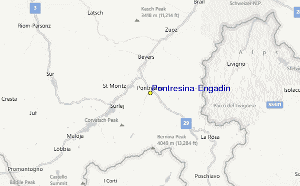 Pontresina/Engadin Ski Resort Guide, Location Map & Pontresina/Engadin ...