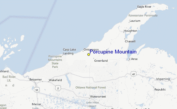 Porcupine Mountain Ski Resort Guide, Location Map & Porcupine Mountain ...