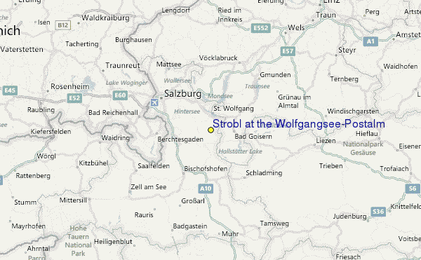 Strobl at the Wolfgangsee/Postalm Ski Resort Guide, Location Map ...
