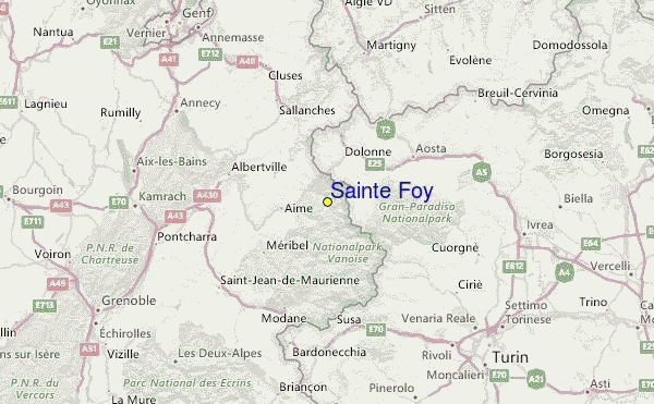 Sainte Foy Ski Resort Guide, Location Map & Sainte Foy ski holiday accommodation