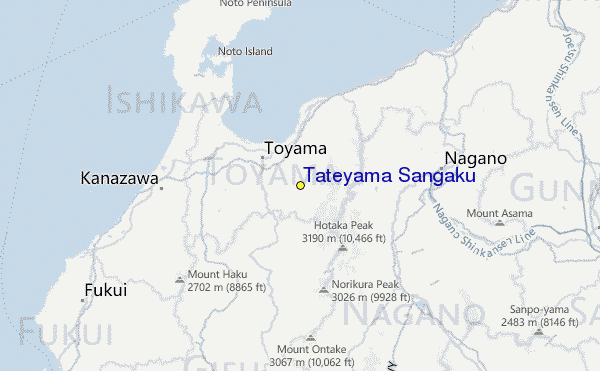 Tateyama Sangaku Ski Resort Guide, Location Map & Tateyama Sangaku ski ...
