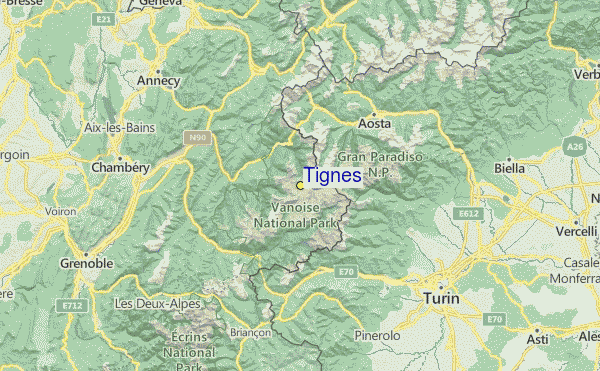 Tignes Ski Resort Guide, Location Map & Tignes ski holiday accommodation