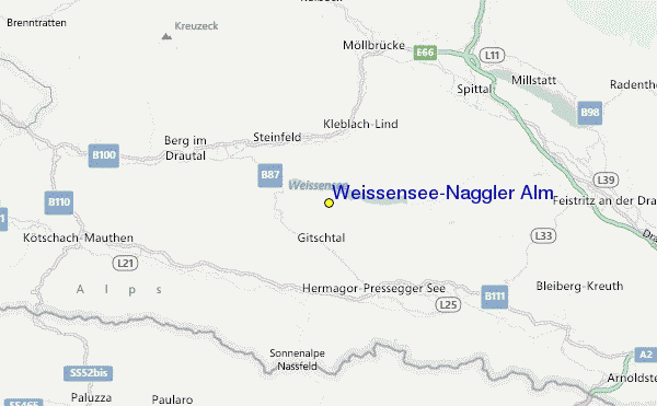 Weissensee/Naggler Alm Ski Resort Guide, Location Map & Weissensee ...