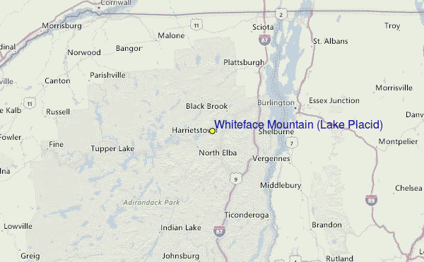 Whiteface Mountain (Lake Placid) Ski Resort Guide, Location Map ...
