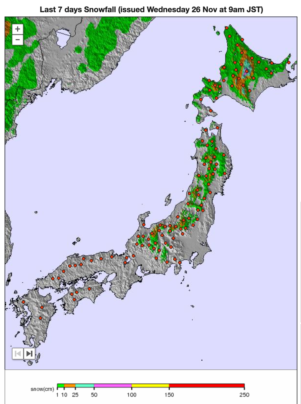 Japan Weekly Snow Roundup #290 – Early‑Season Honshu Snow
